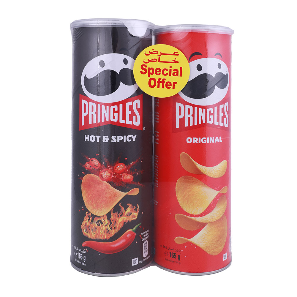 Alosraonline | Pringles Mix Original & Spicy Potato Chips 2x165g ...