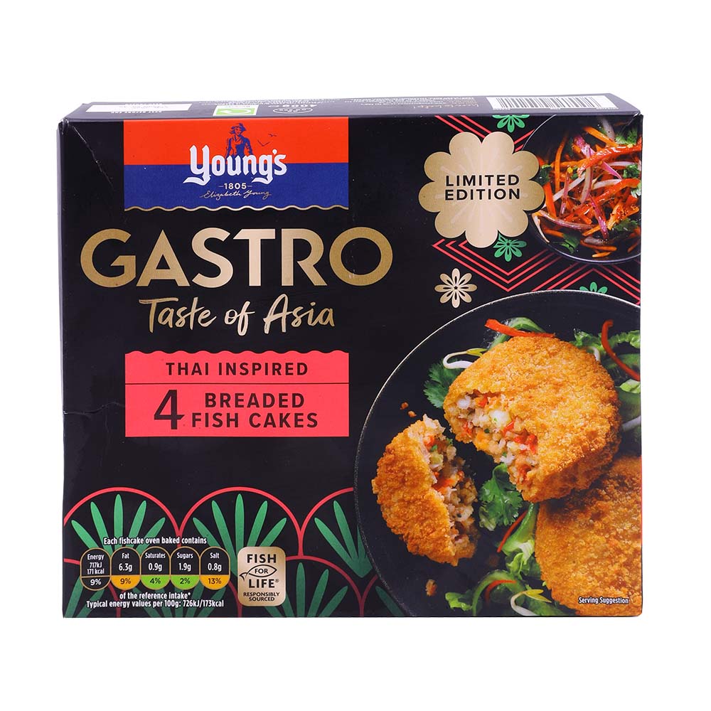 Alosraonline | Young's Gastro Thai Style Fish Cakes 400g [4 Pieces]