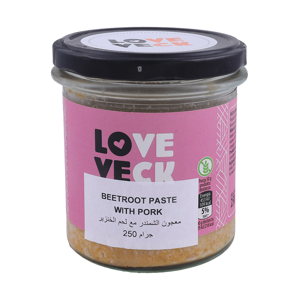 Alosraonline | Love Veck Beetroot Paste With Ham 250g [Contains Pork]