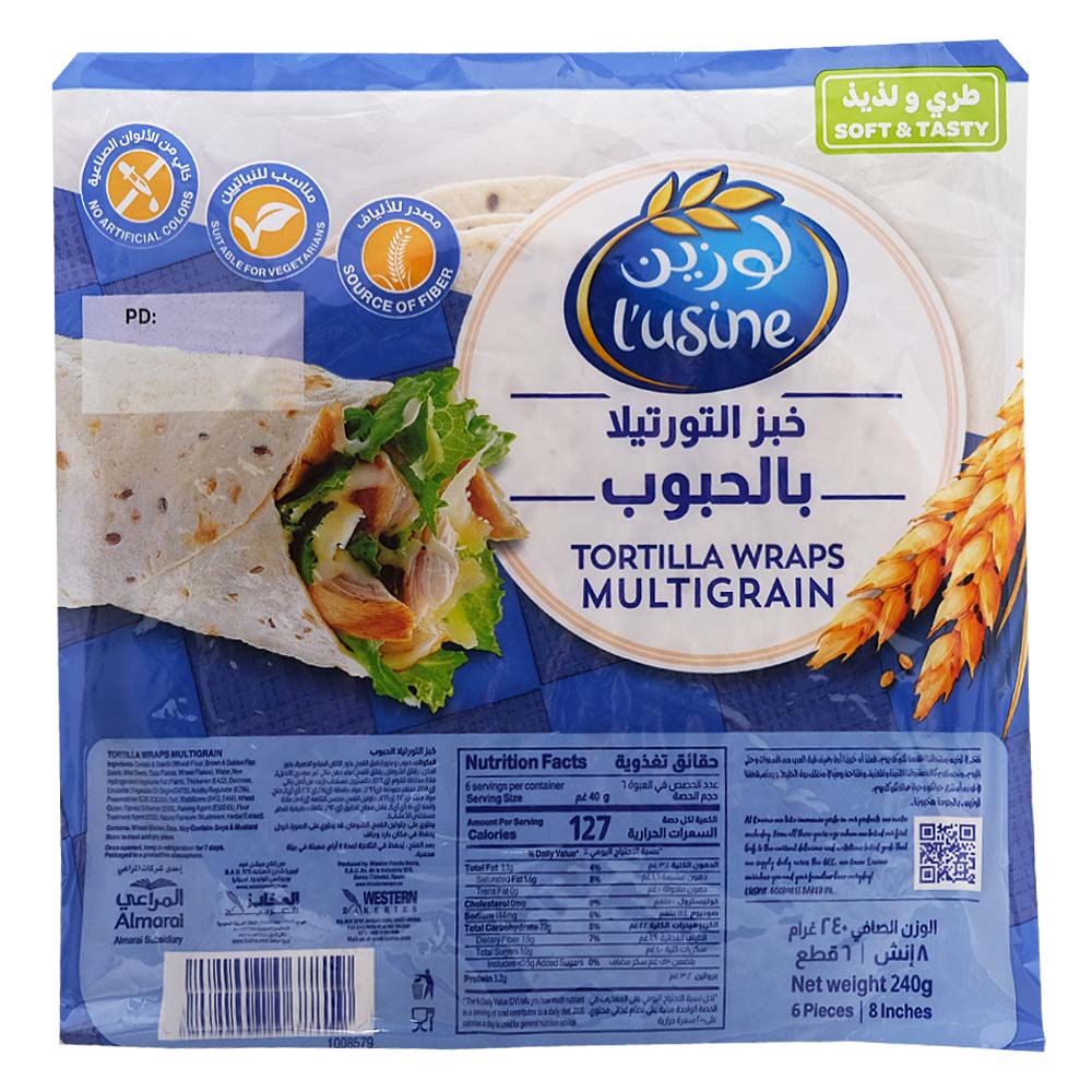 Alosraonline | L'usine Multigrain Tortilla Wraps 6's 240g