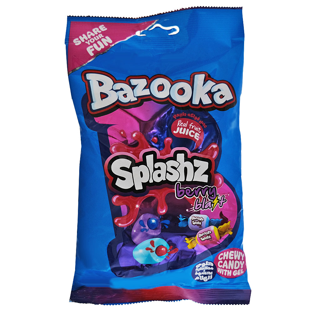Alosraonline | Bazooka Splash Berry Blast Candy 120g