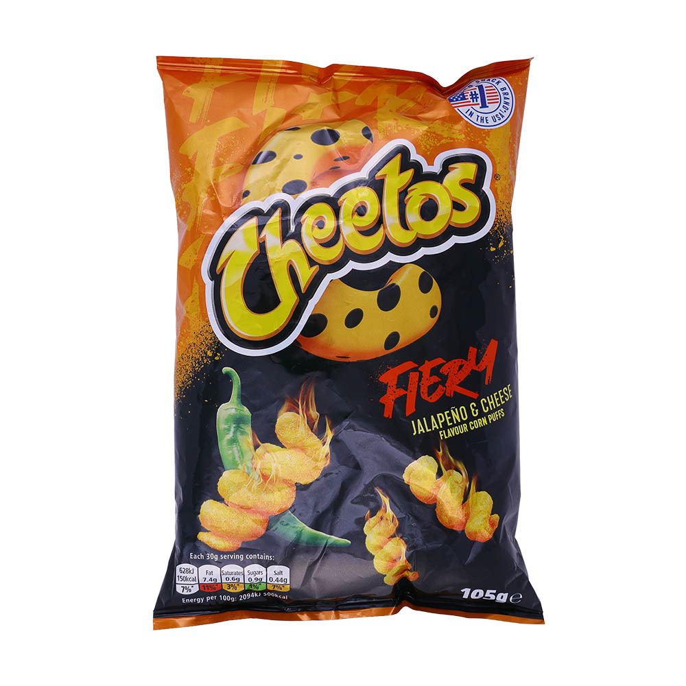 Alosraonline | Cheetos Fiery Jalapeno & Cheese Crisps 105g